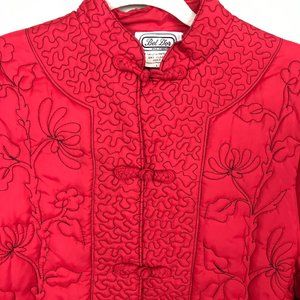 Vintage | Jackets & Coats | Vintage Asian Floral Quilted Embroidered ...